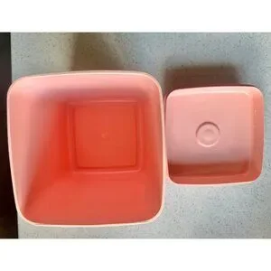 Lustroware | Kitchen | Lustroware Mcm Pink Plastic Tea Canister Lid ...